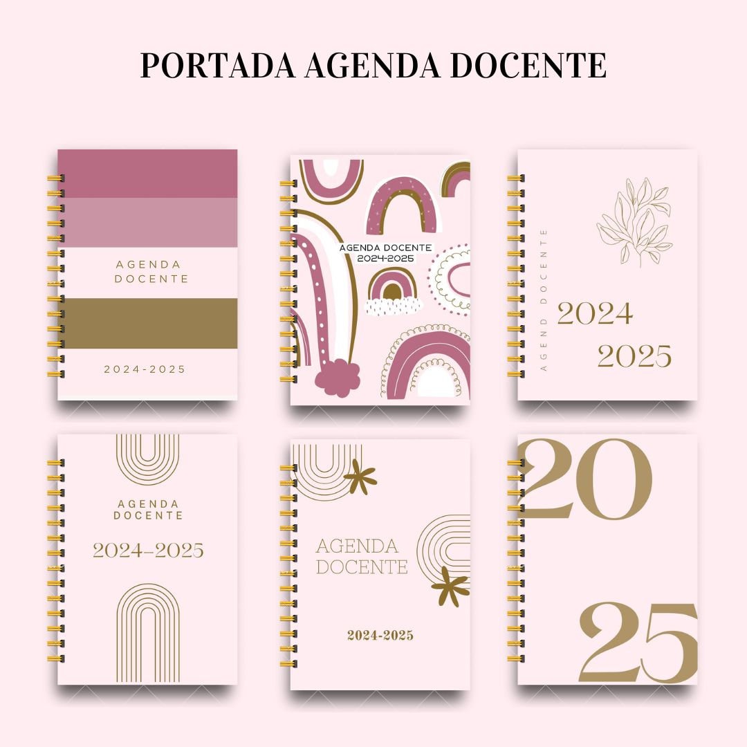 PDF 2024-2025 Agenda de docentes Mujer FECHADO 9 Portadas Armada y ...