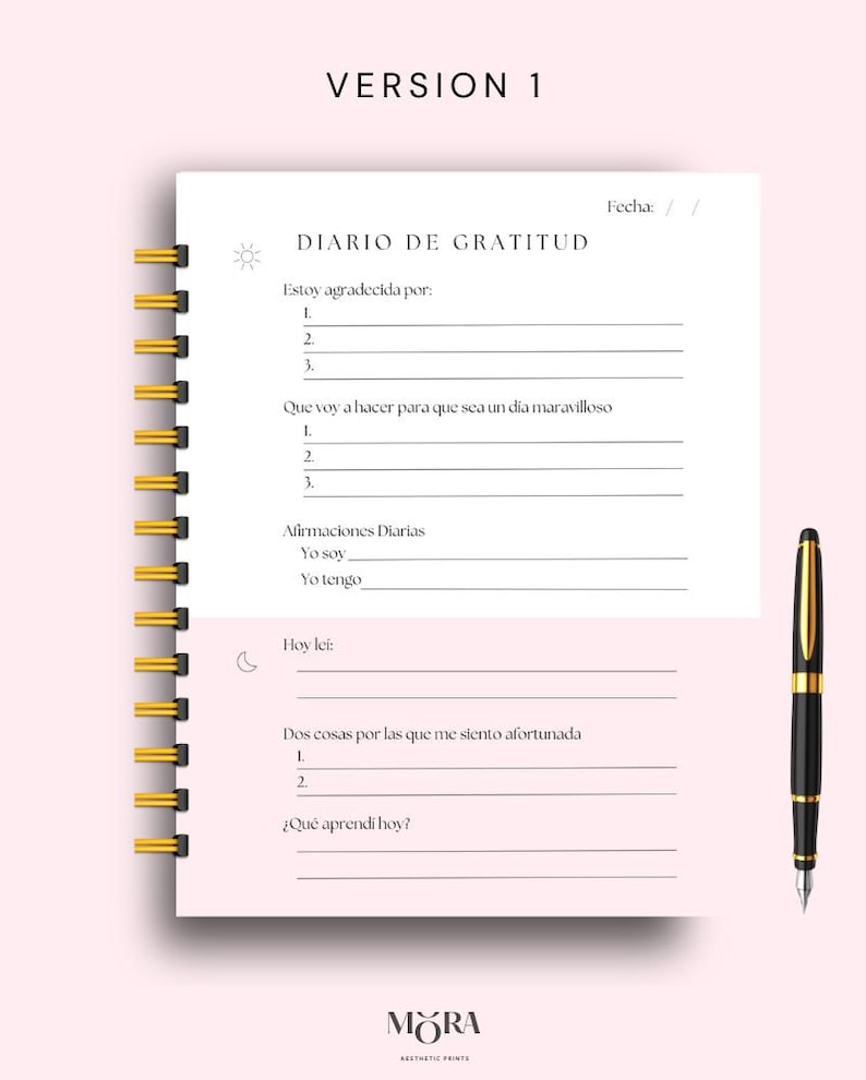 Gratitude Journal in Spanish DIARY FORMAT | PDF 4 Versions | 4 Covers ...