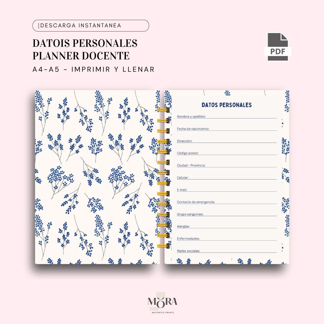 Planner for Teachers 2024 Floral, Digital Teacher Planner, Teacher ...
