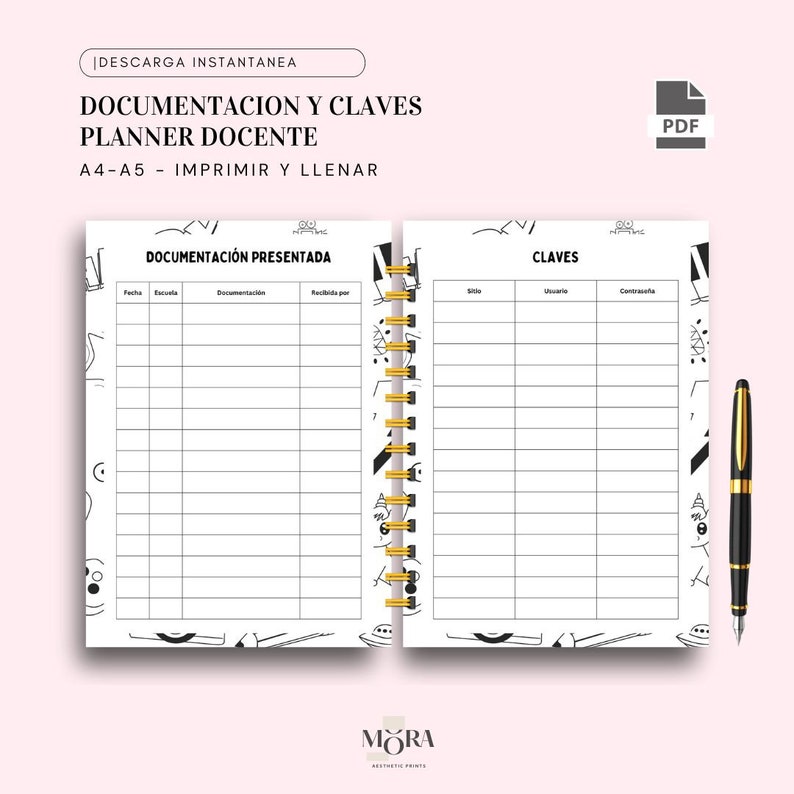 Planner para Profesores 2024, Agenda para Maestro, Planificador Digital ...