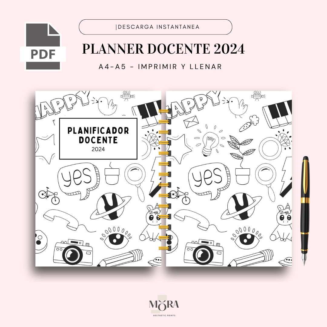 Planner para Profesores 2024, Agenda para Maestro, Planificador Digital ...