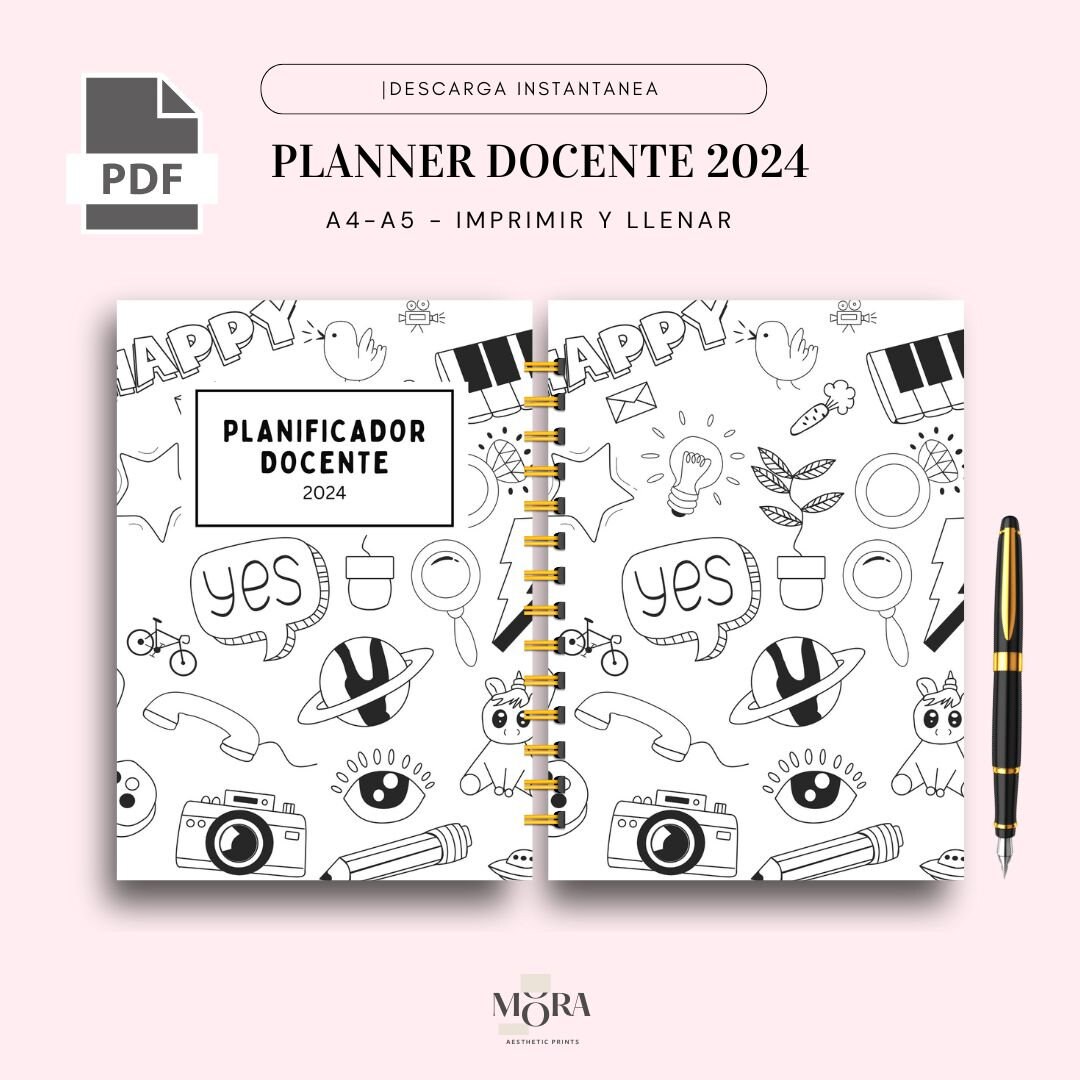 Planner para Profesores 2024, Agenda para Maestro, Planificador Digital ...
