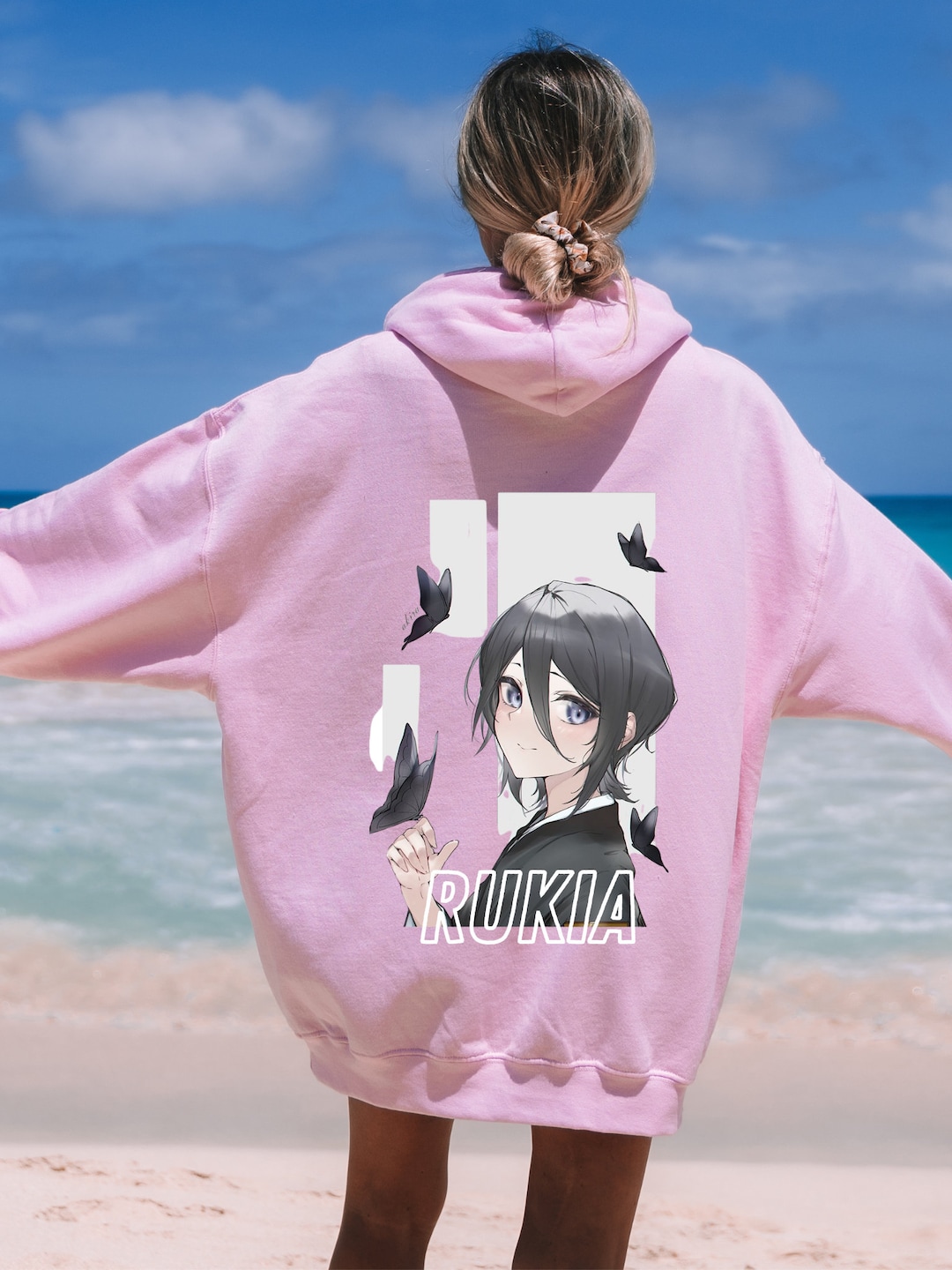 Cute Anime Hoodie, Rukia Anime Sweatshirt Hoodie, Rukia Anime Gift ...