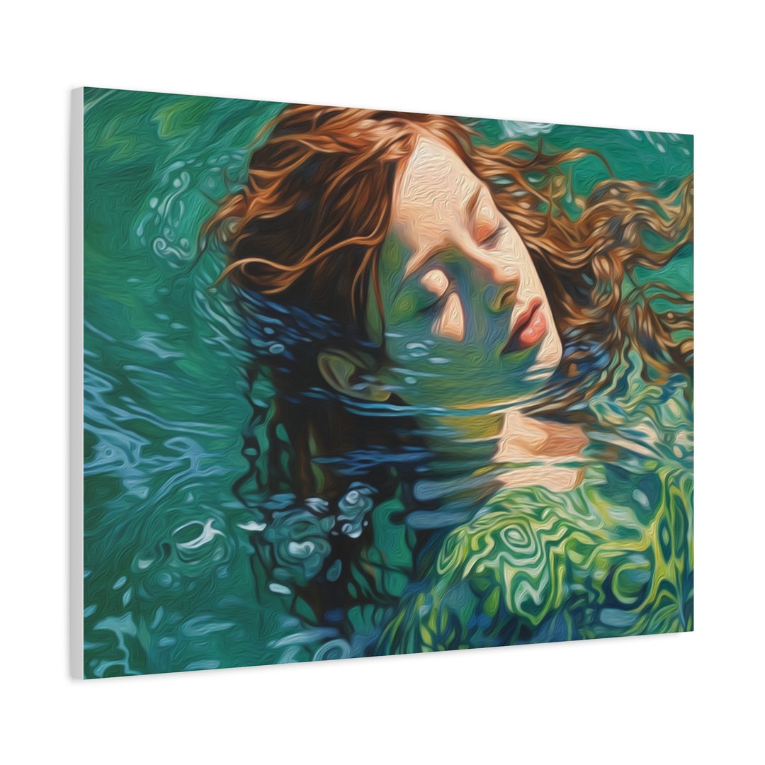 Unique Drowning Canvas Painting Home Decor Art Original Underwater ...
