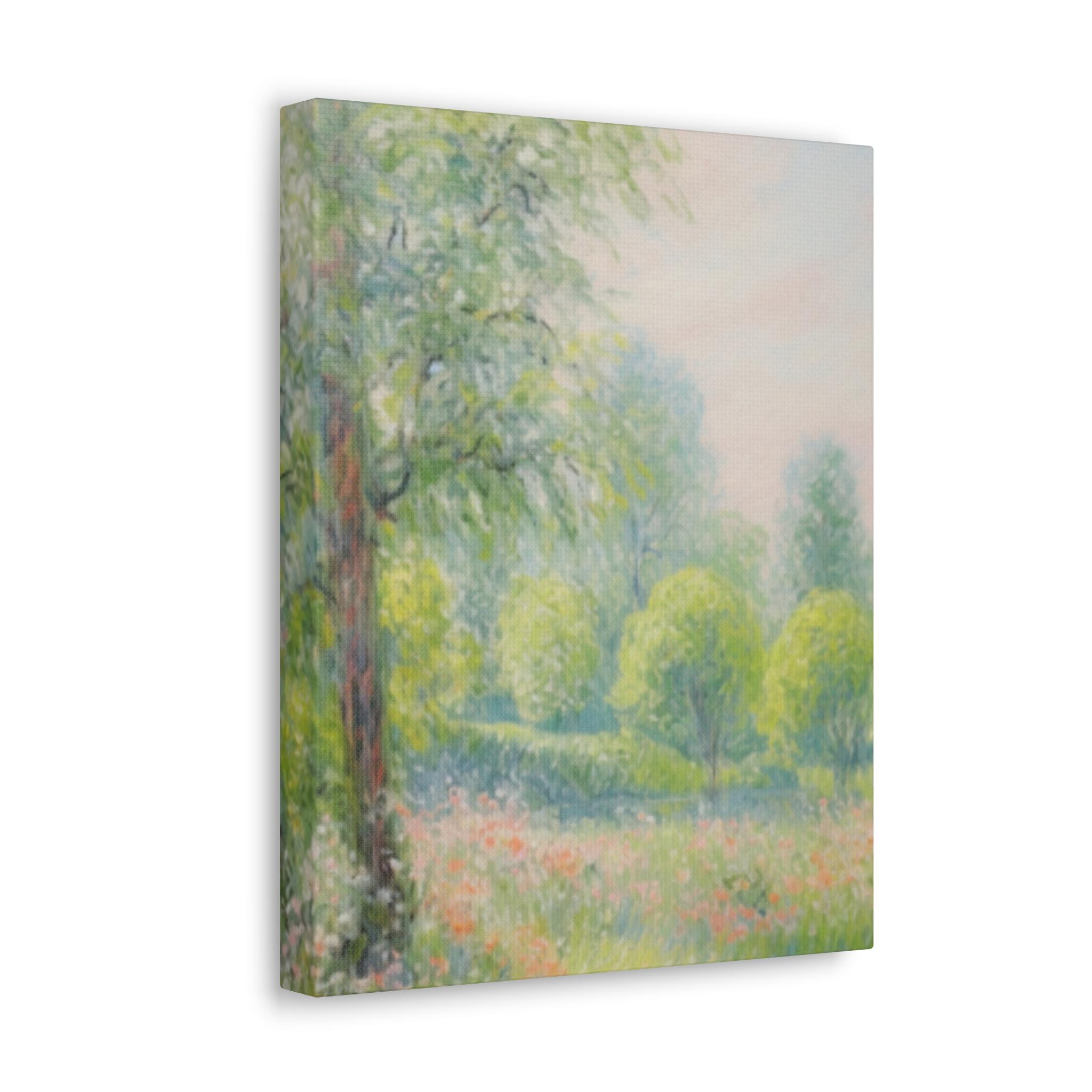 Monet Style Painting of a Floral Forest Clearing Frameless Wall Art - Etsy
