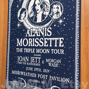 Alanis Morissette 2024 Unique Dated Show Poster From the Triple Moon ...