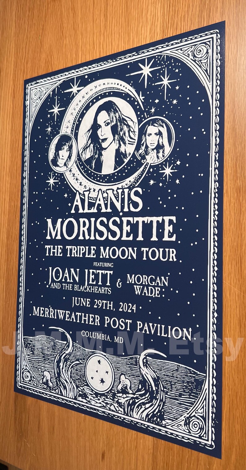 Alanis Morissette 2024 Unique Dated Show Poster From the Triple Moon ...
