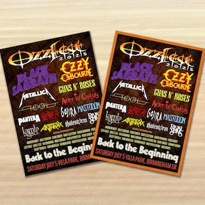 Back to the Beginning Black Sabbath Ozzy Osbourne 2025 Vintage Ozzfest ...