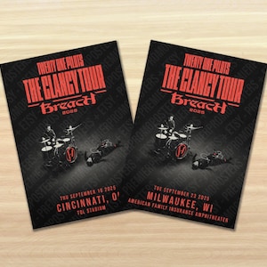 Twenty One Pilots 2025 the Clancy Tour Breach Promo Unique Dated ...