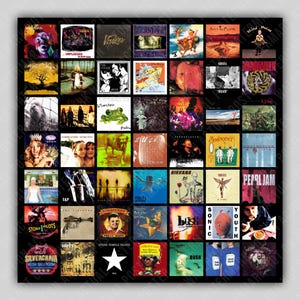 1990s Grunge & Rock Best Albums Collage Poster - Beautiful High Quality ...