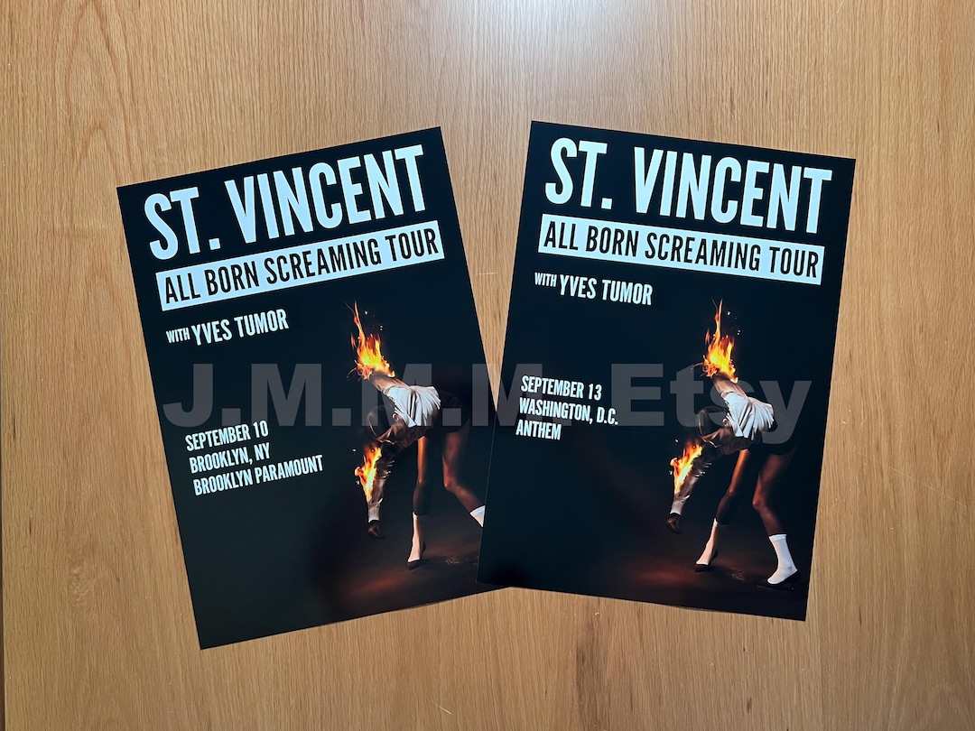 St. Vincent 2024 Unique Dated All Born Screaming Tour Show Poster - All ...