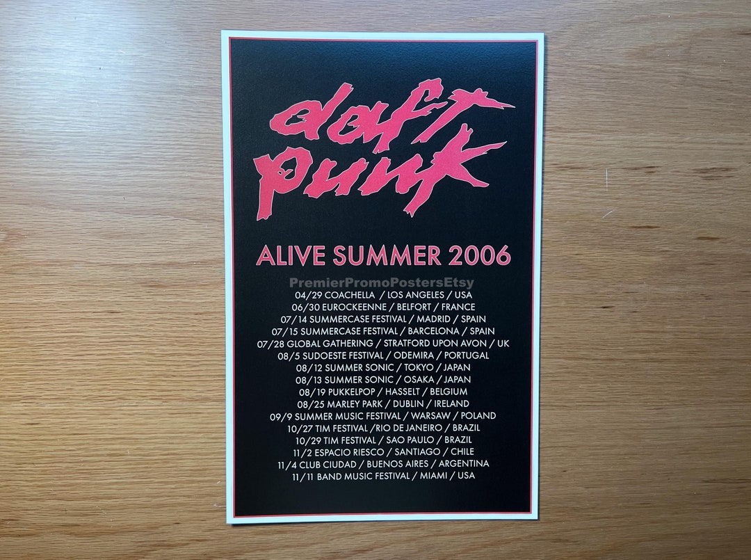 Daft Punk Summer 2006 Tour Poster With Dates - Etsy