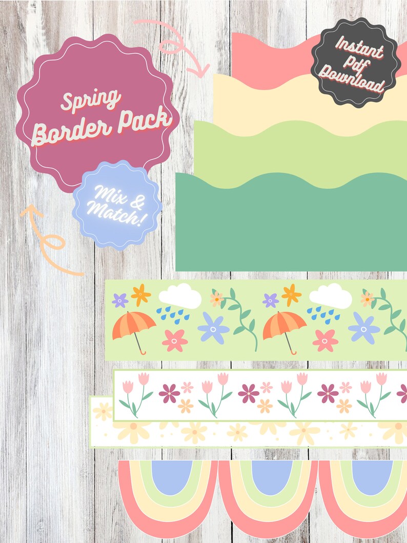 SPRING BULLETIN BOARD Kit, Spring Bulletin Boards Digital, Spring ...