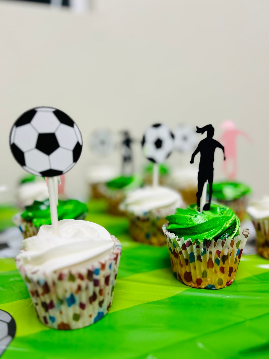 Soccer Girl Cupcake Toppers , Soccer Girl Toppers, Soccer Cupcake ...