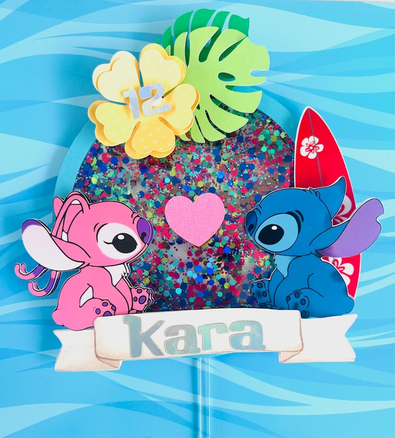 Lilo and Stitch Cake Topper, Stitch Cake Topper, Lilo and Stitch Shaker ...