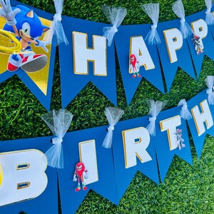 Sonic Banner , Sonic Birthday Banner, Sonic Party Decor - Etsy