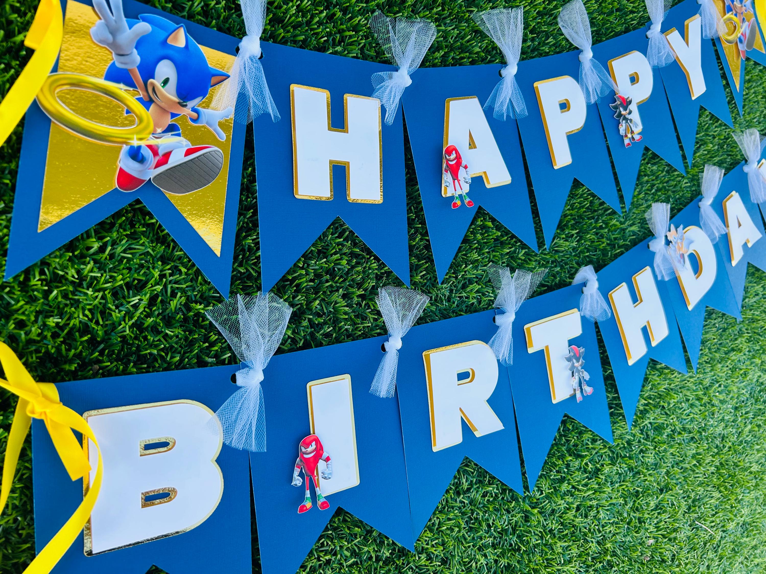 Sonic Banner , Sonic Birthday Banner, Sonic Party Decor - Etsy