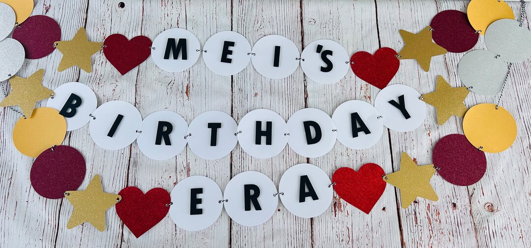 Friendship Bracelet Birthday Banner: Swiftie Era Party Decor - Etsy