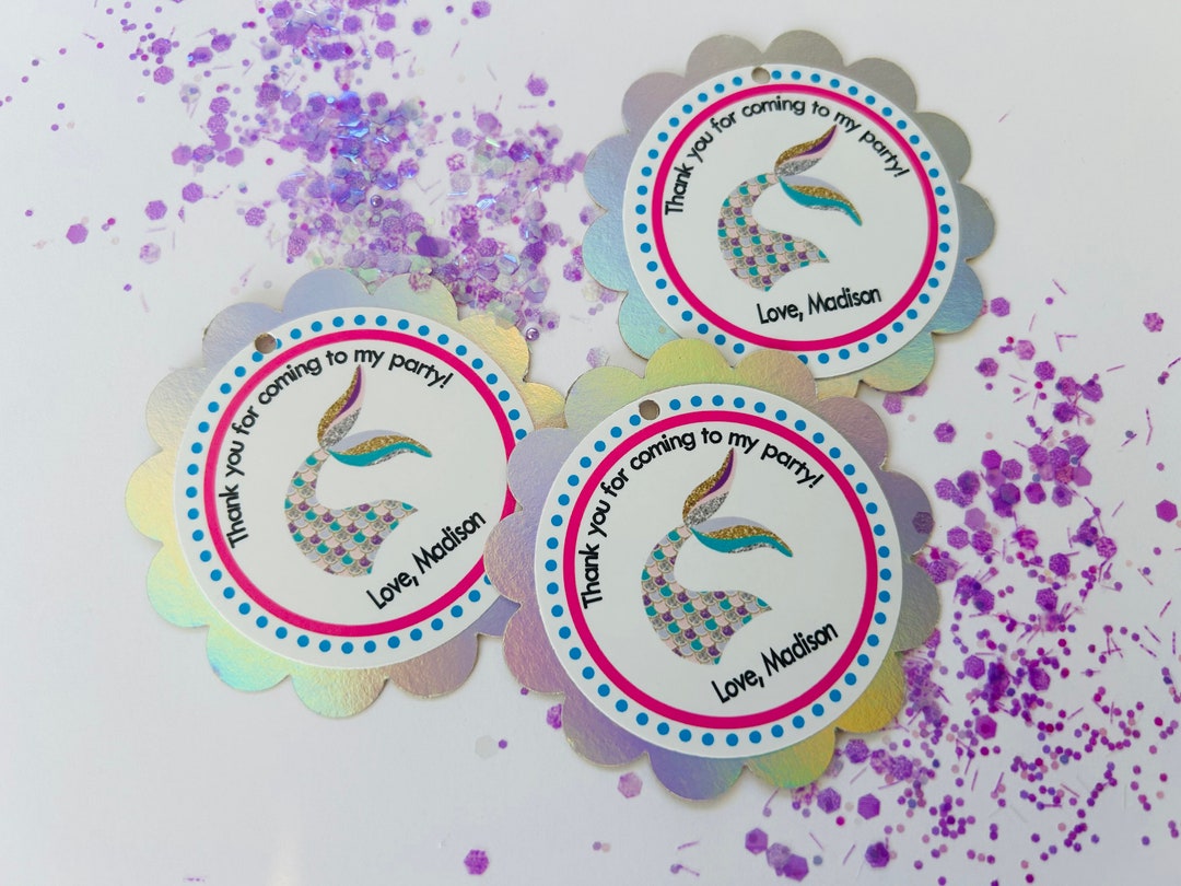 Mermaid Tags, Mermaid Favor Tags, Mermaid Tag, Mermaid Party Decor, 12 ...