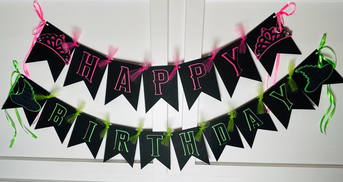 Wicked Birthday Banner, Wicked Banner, Wicked Theme Banner - Etsy