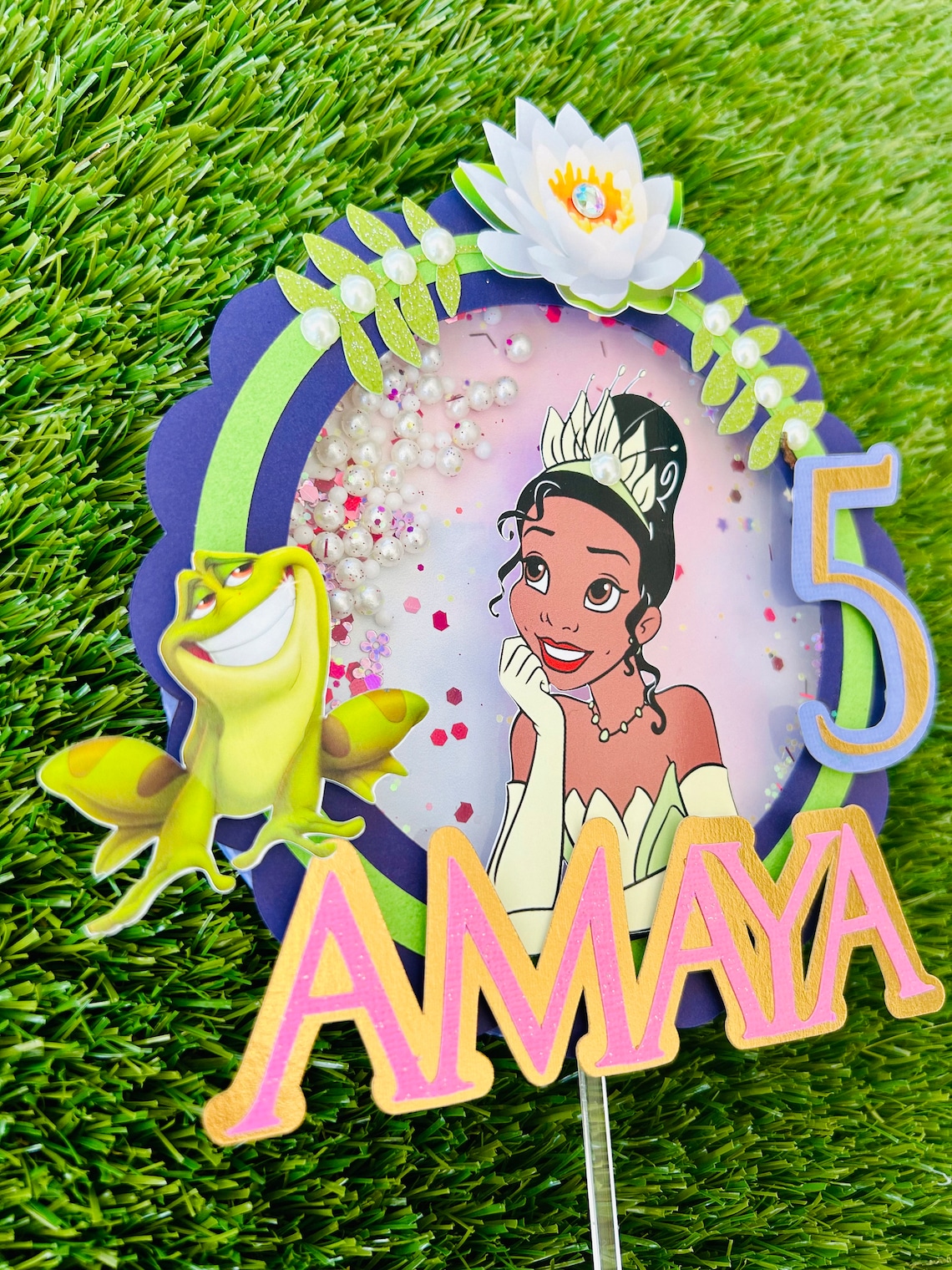 Tiana Cake Topper, Tiana Cake Shaker Topper, Tiana Topper, Princess ...