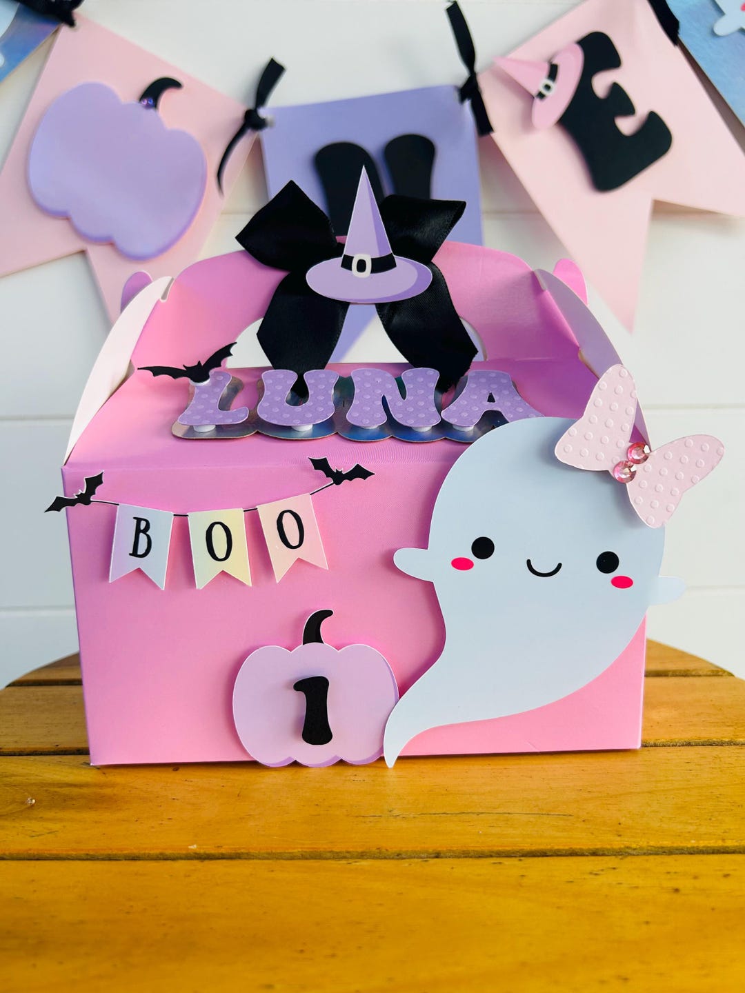 Spooky One Favor Box, Spooky Girl Gable Box , Halloween Favor Box ...