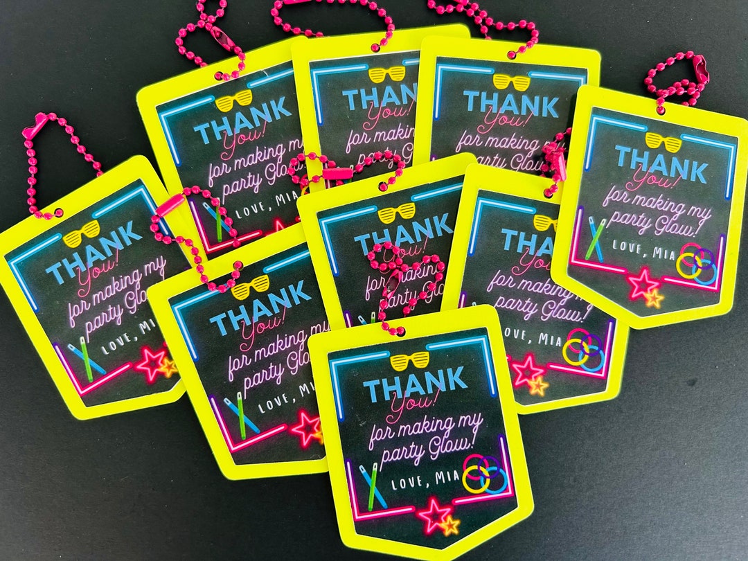 Neon Tags , Neon Favor Tags, Glow in the Dark, Glow in the Dark Tags ...