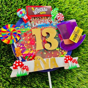 Willy Wonka Cake Topper, Willy Wonka Cake Decor, Willy Wonka Party ...