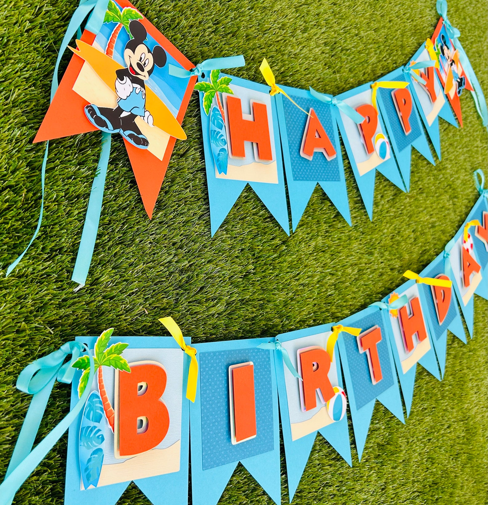 Mickey Mouse Surfer Banner, Surfer Banner, Surfer Mickey Banner, Surfer ...