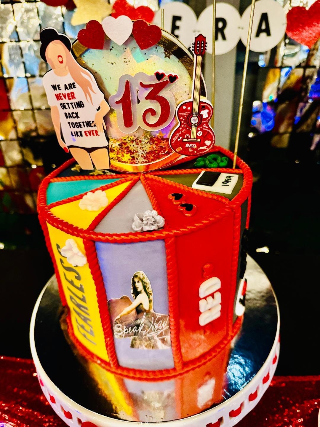 Taylor Swift Cake Topper, Personalized Red Cake Topper, in My Birthday ...