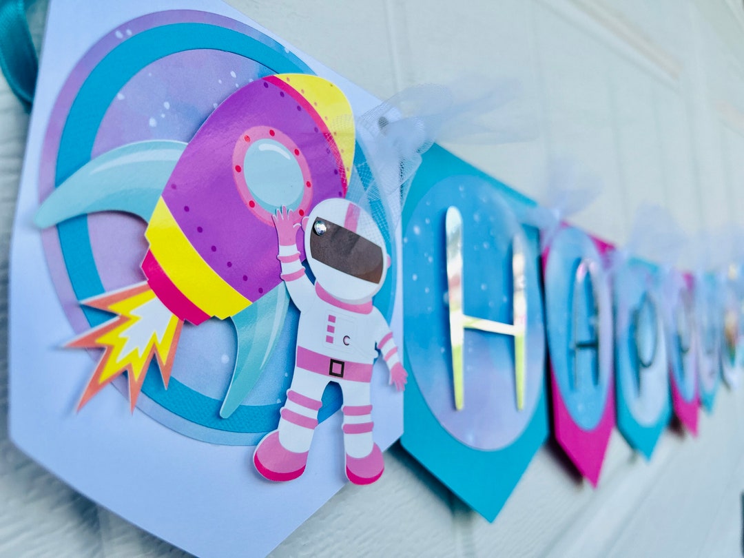 Space Banner, Space Theme Banner, Galaxy Banner, Galaxy Birthday Banner ...