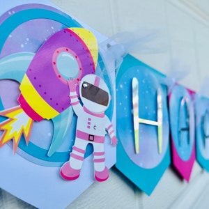 Space Banner, Space Theme Banner, Galaxy Banner, Galaxy Birthday Banner ...