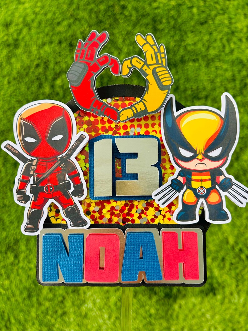 Deadpool Wolverine Cake Topper, Deadpool Cake Topper, Wolverine Cake ...
