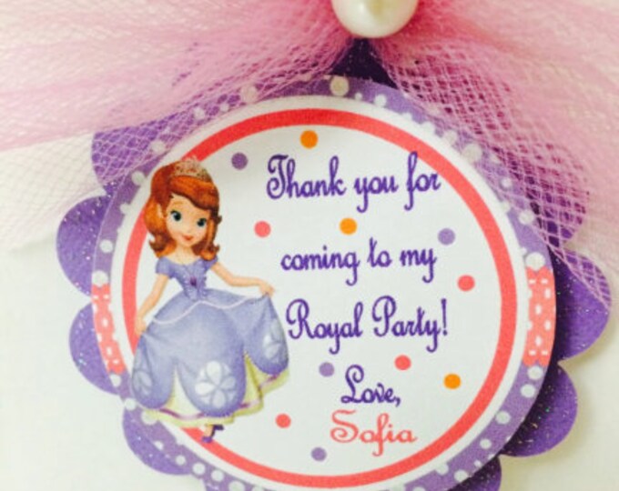 Sofia the First Tags, Sofia the First Favor Tags, Sofia the First Gift ...