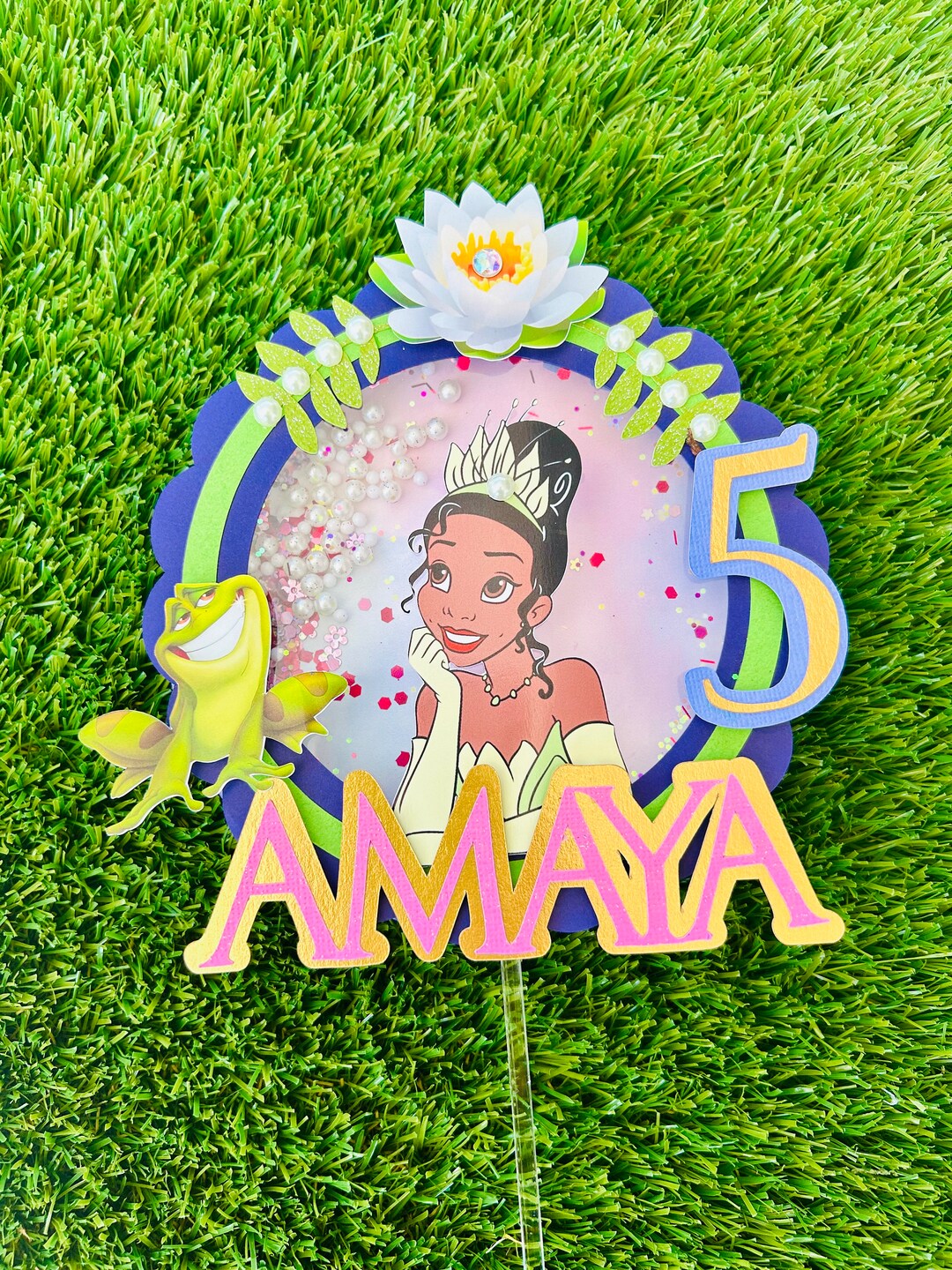 Tiana Cake Topper, Tiana Topper, Princess and the Frog Cake Topper ...