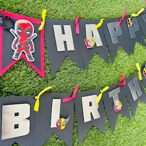 Deadpool Birthday Banner, Deadpool Banner, Wolverine Birthday Banner ...