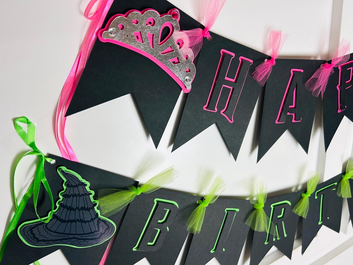 Wicked Birthday Banner, Wicked Banner, Wicked Theme Banner - Etsy