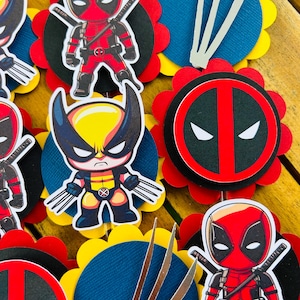 Deadpool Wolverine Cupcake Toppers, Deadpool Cupcake Toppers, Deadpool ...