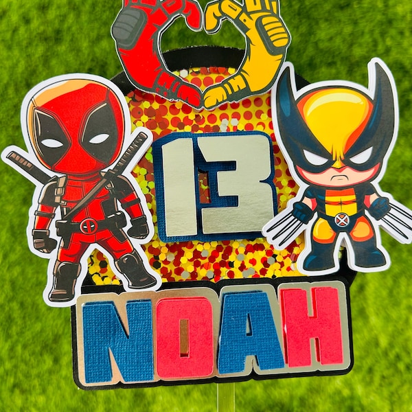 Deadpool and Wolverine Cake Topper - Etsy