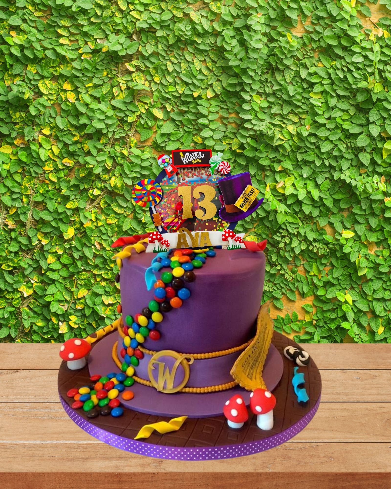 Willy Wonka Cake Topper, Willy Wonka Cake Decor, Willy Wonka Party ...