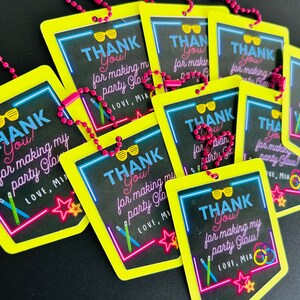 Neon Tags , Neon Favor Tags, Glow in the Dark, Glow in the Dark Tags ...