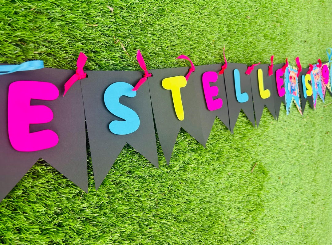 Cheetah Neon Birthday Banner , Cheetah Banner, Cheetah Name Banner ...