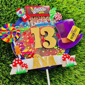 Willy Wonka Cake Topper, Willy Wonka Cake Decor, Willy Wonka Party ...