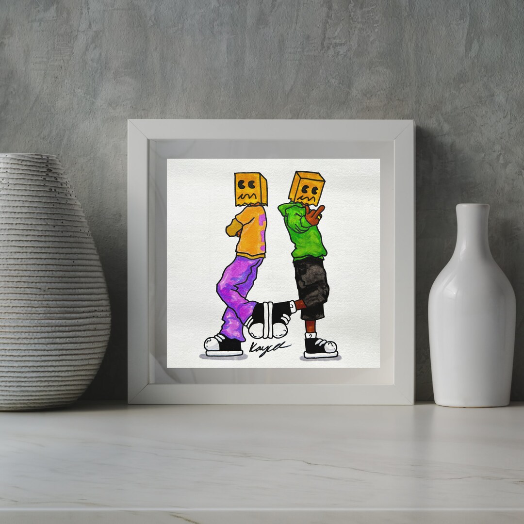 BFF Hypebeast Cartoon Wall Decor Modern KAWS Inspired Streetwear Poster ...