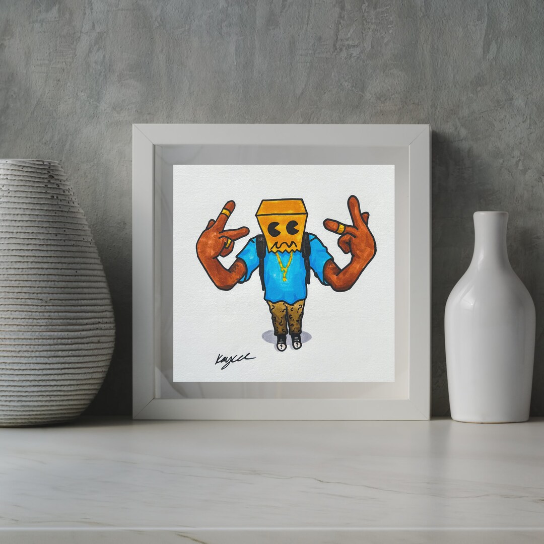 Pop Art Cartoon Figure Poster Toy Character Modern Wall Art Kaws ...