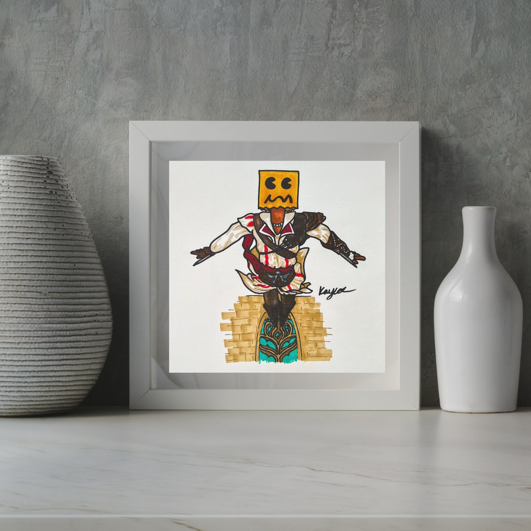 Game Character Cartoon Poster Assassins Creed Drawing Wall Art Art Deco ...