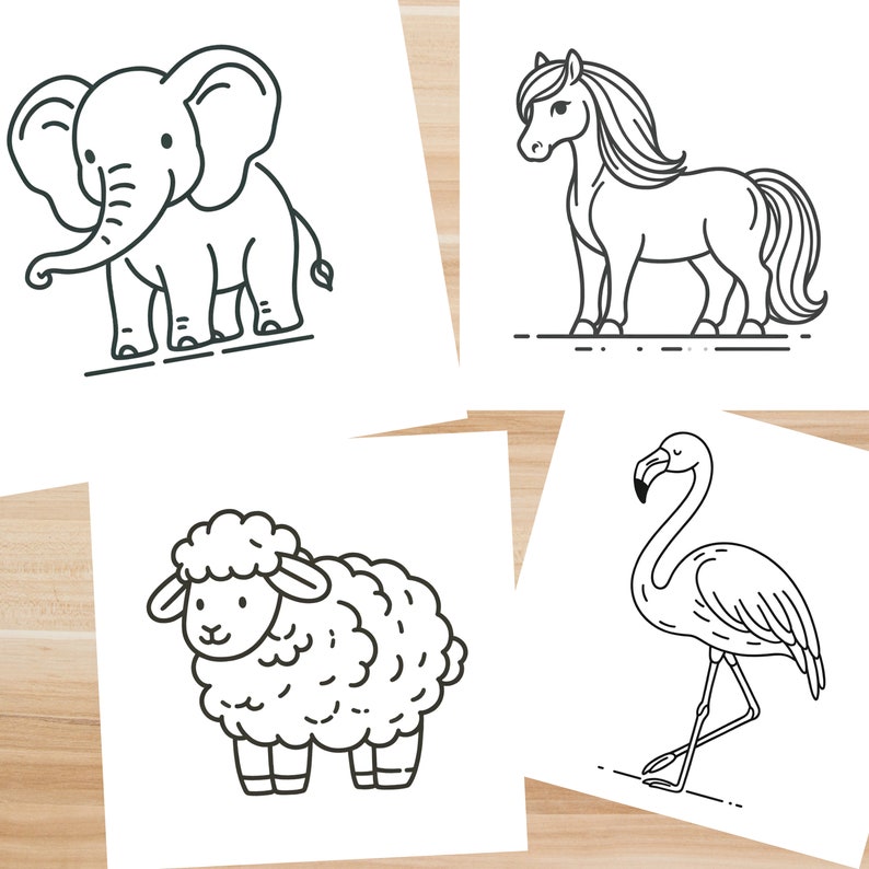 35 Animals Printable Coloring Pages for Kids, Toddlers, Pre-k ...
