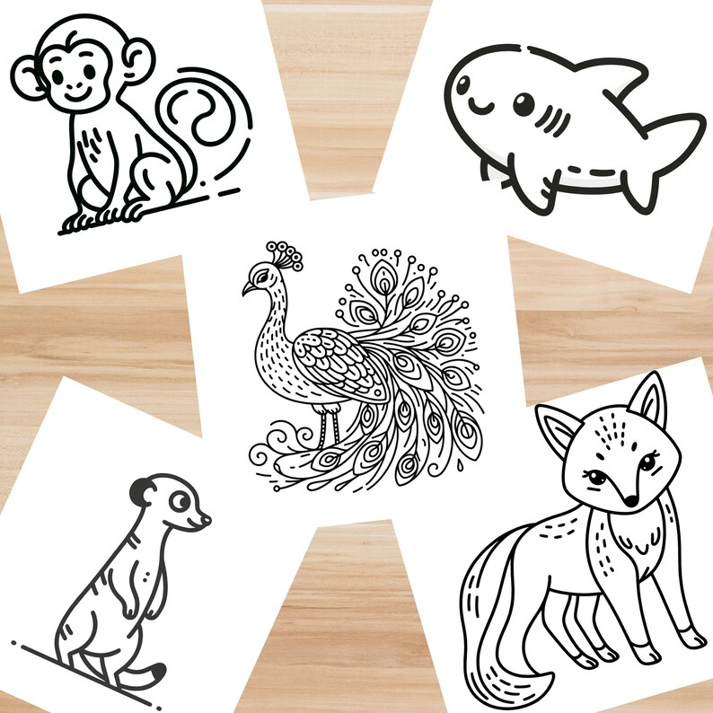 35 Animals Printable Coloring Pages for Kids, Toddlers, Pre-k ...