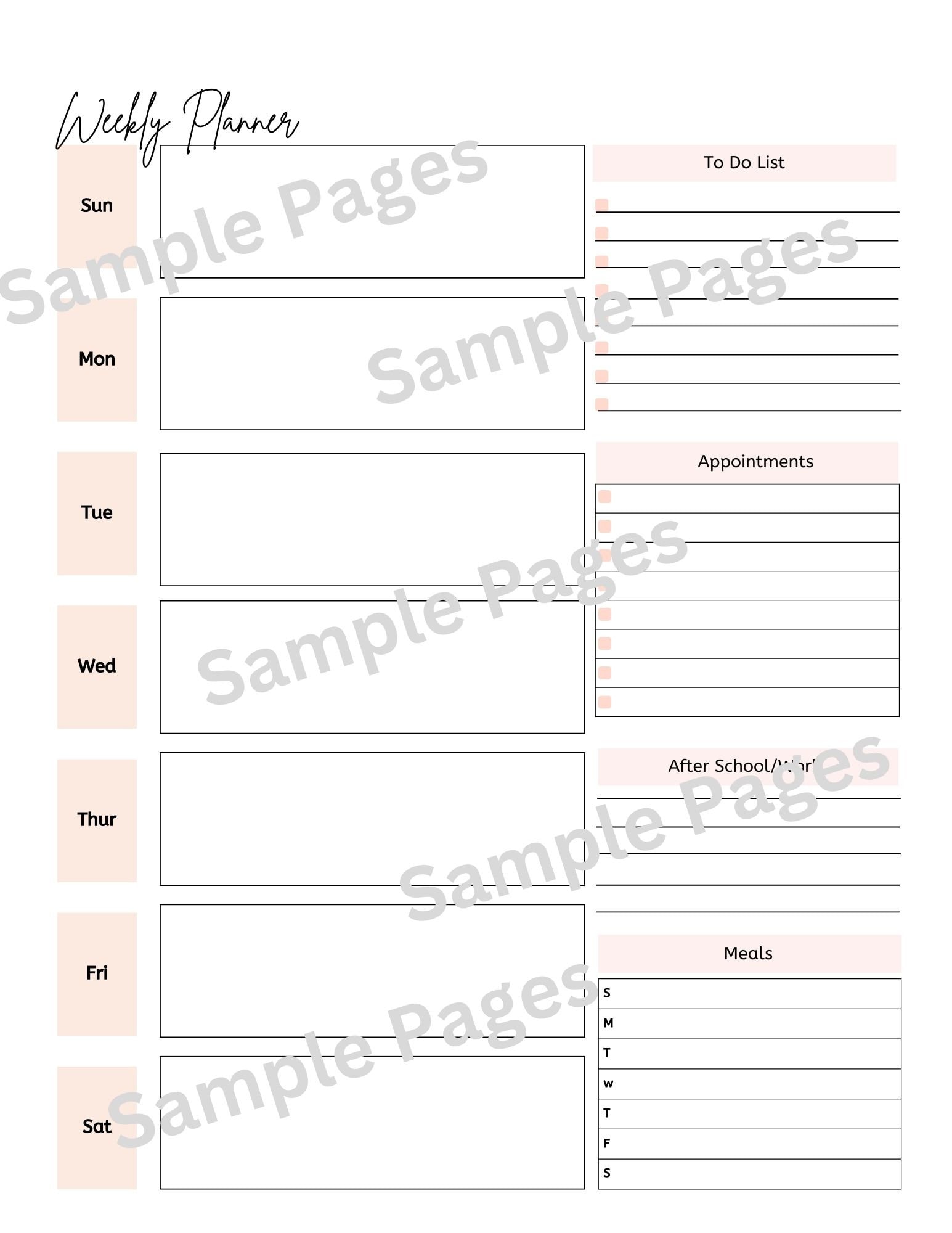 Working Mom Planner Template Canva - Etsy