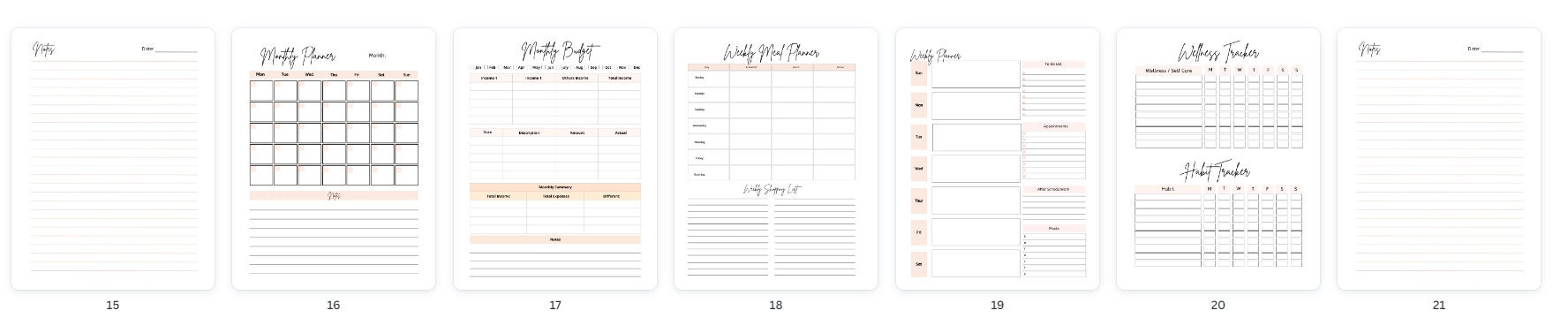 Working Mom Planner Template Canva - Etsy